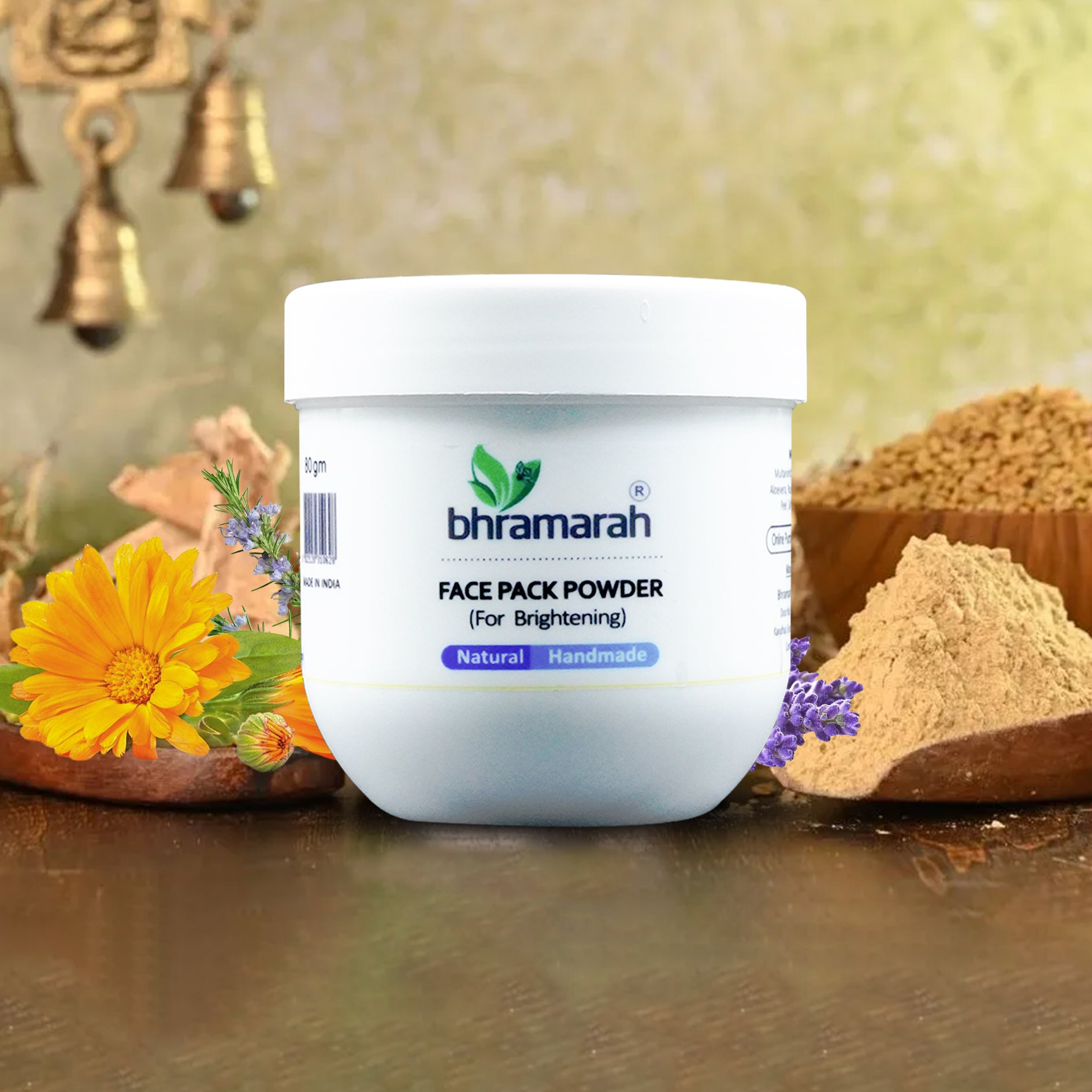 Face pack powder for brightening (80gm) – Bhramarah